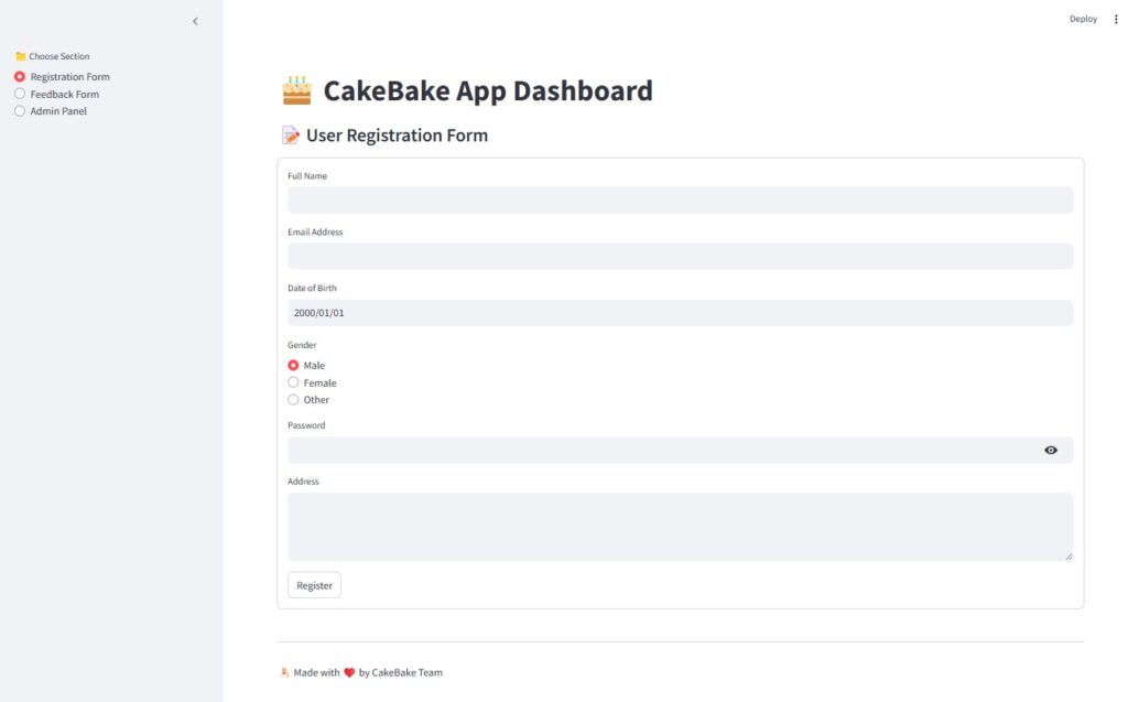 Dashboard Creation in Streamlit - Coders Helpline